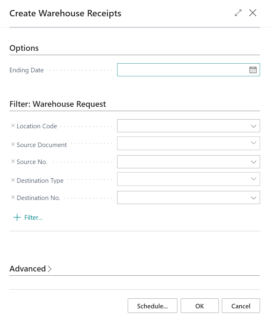 Clever Dynamics - Create Warehouse Receipts